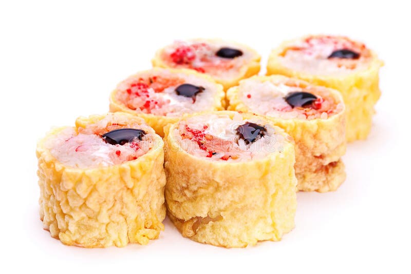 Hot roll on white stock photo. Image of food, rice, japanese - 22002508