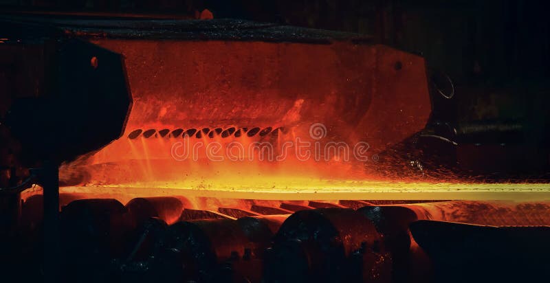 Hot-rolled Steel Process in Steel Industry Stock Photo - Image of iron ...