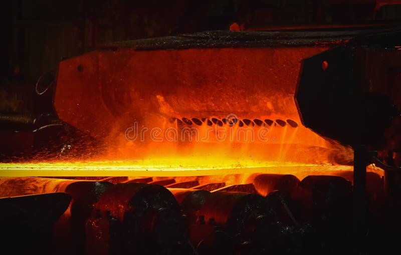 Hot-rolled steel process stock image. Image of melting - 78150887