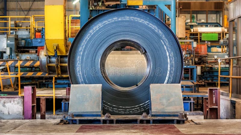 Hot Roll Coil in Coil Yard. Stock Photo - Image of strip, black: 26825478