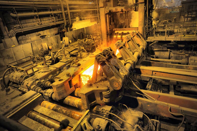 Hot rolling mill workshop stock image. Image of production - 104766691