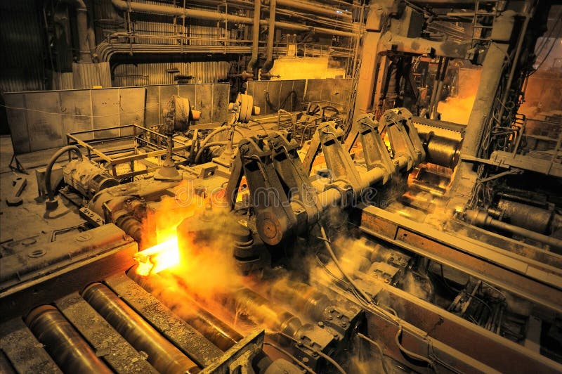Hot rolling mill workshop stock image. Image of production - 104766691
