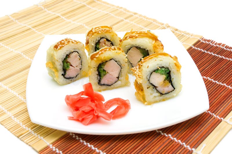 Hot Rolls on the Plate Closeup. Horizontal Photo. Stock Image - Image ...
