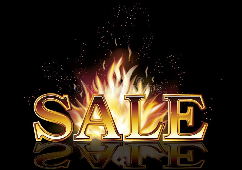 Hot Sale Fire Banner, Vector Stock Vector - Illustration of dark, fire ...