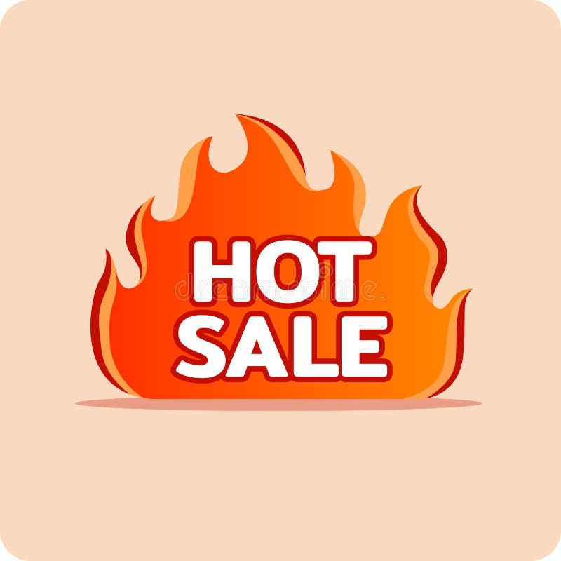 Hot Sale Price Labels Template Designs with Flame. Stock Vector ...