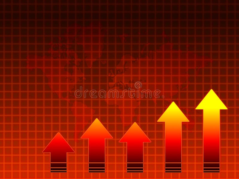 Hot Sales: Graph and World Map Stock Illustration - Illustration of ...