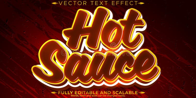 Hot Sauce Pepper Text Effect, Editable Mexican Food Fire Text Style ...