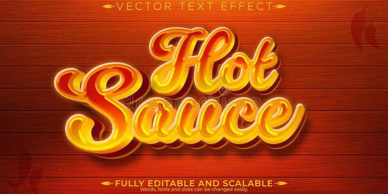 Hot Sauce Pepper Text Effect, Editable Mexican Food Fire Text Style ...