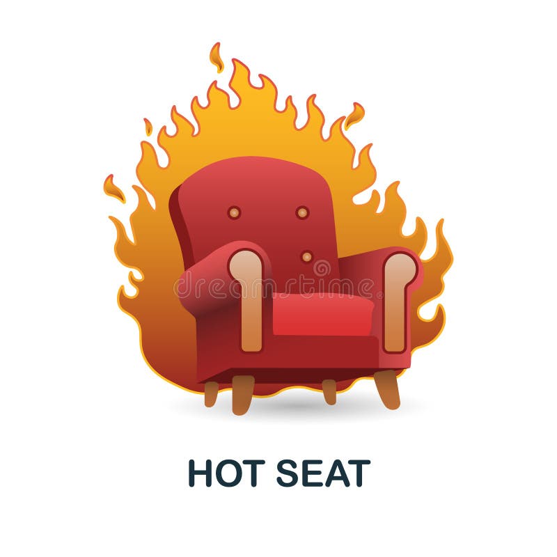Hot Seat Icon in 3d. Colored Illustration from Corruption Collection ...
