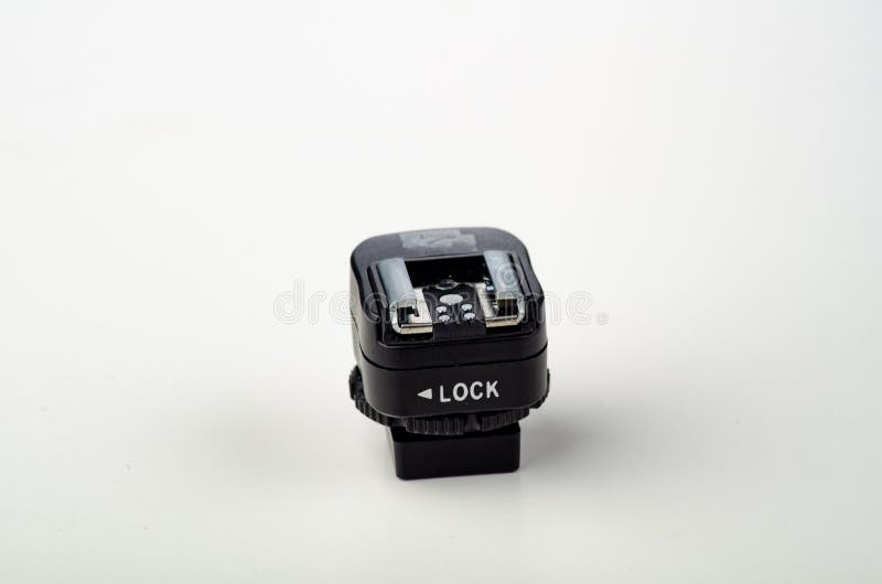 Hot Shoe Flash Trigger Sync Adapter Stock Photo - Image of btype, clamp ...