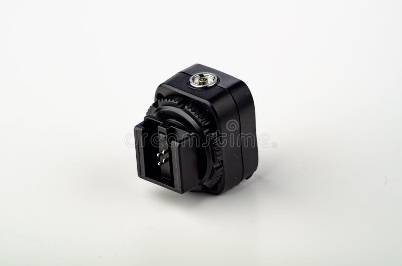 Hot Shoe Flash Trigger Sync Adapter. Stock Image - Image of single ...