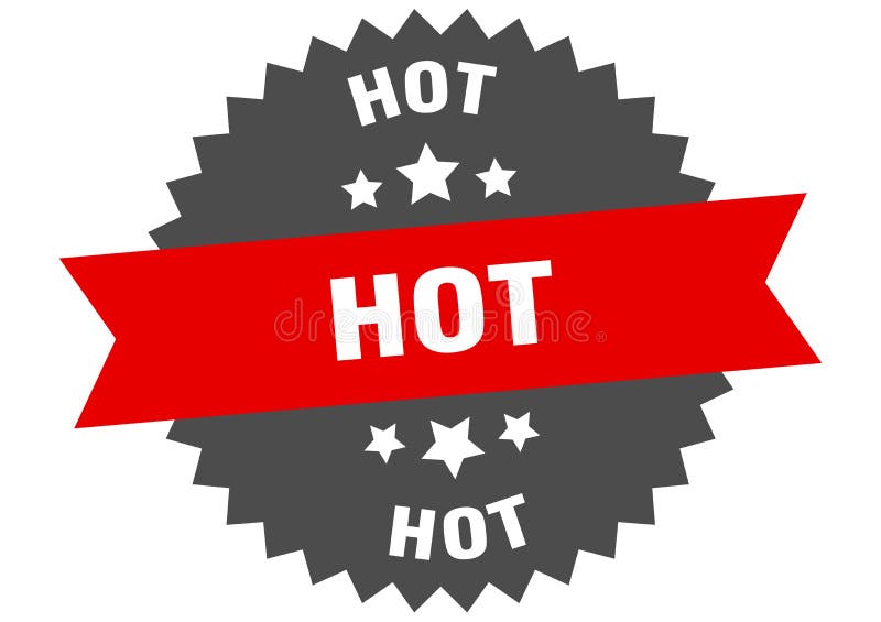 Hot Sign. Hot Circular Band Label. Hot Sticker Stock Vector ...