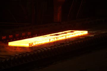 Hot slab stock photo. Image of steel, slab, mill, factory - 3836550