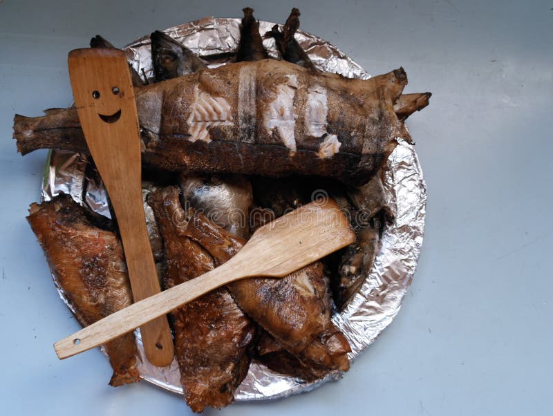 Hot smoked fish stock image. Image of dinner, plate - 146416947