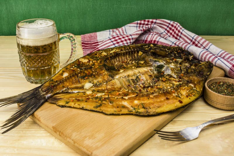 Hot smoked fish stock photo. Image of glass, smoked, carp - 60769390