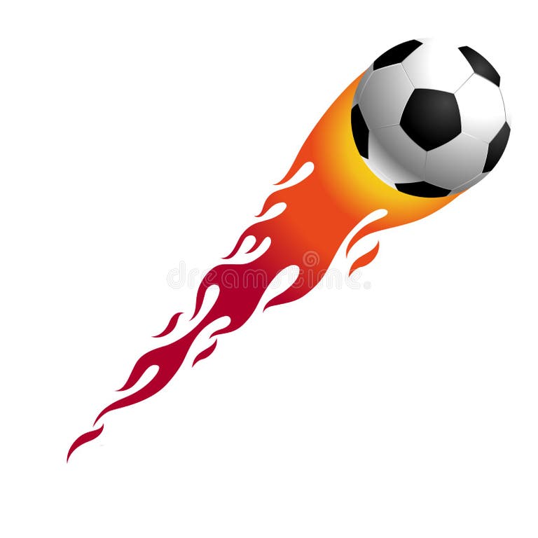 Realistic Flying Soccer Ball Fire Stock Illustrations – 46 Realistic ...