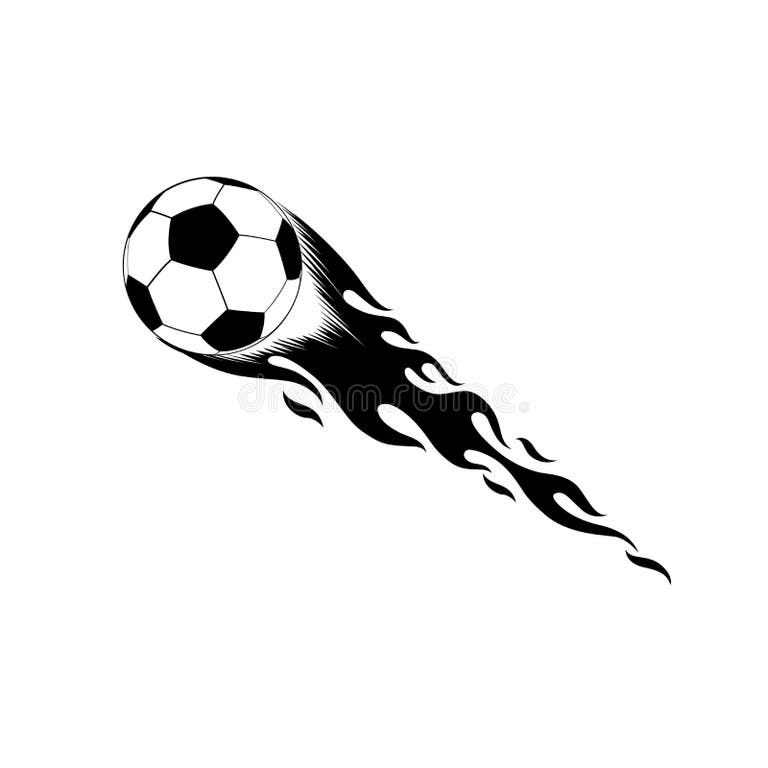 Realistic Flying Soccer Ball Fire Stock Illustrations – 45 Realistic ...