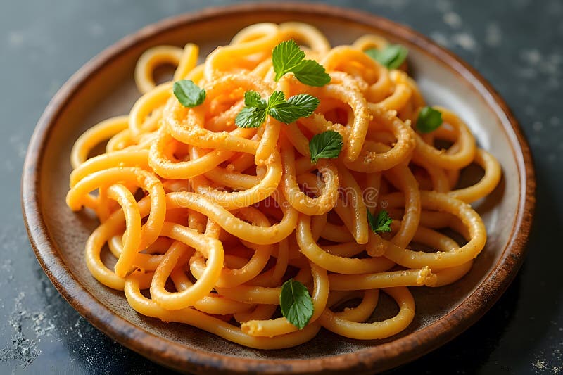 Hot Spaghetti on a Plate, Ready To Serve Stock Image - Image of white ...
