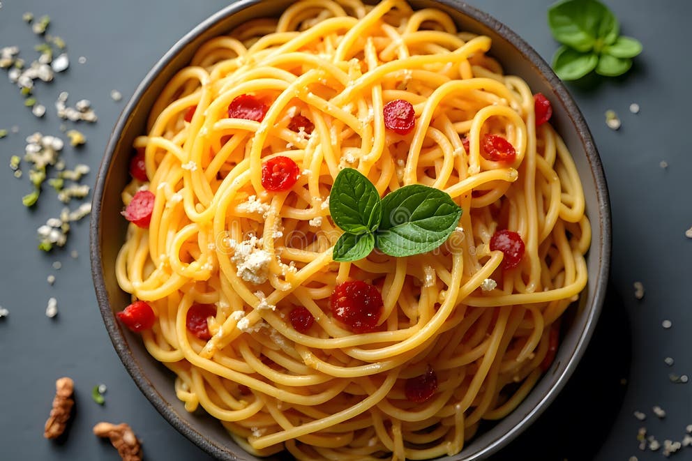 Hot Spaghetti on a Plate, Ready To Serve Stock Photo - Image of italian ...