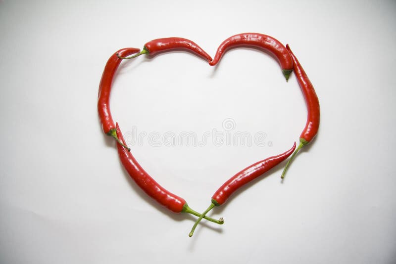 Hot spicy chili heart stock photo. Image of beans, okra - 54759292