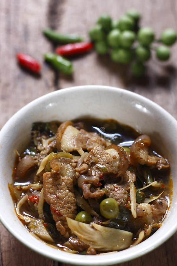 Hot and Spicy Curry of Wild Boar Meat. Stock Image - Image of fresh ...
