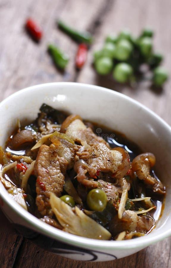 Hot and Spicy Curry of Wild Boar Meat. Stock Photo - Image of wild ...