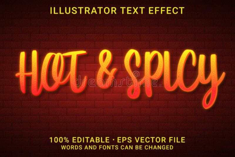 SPICY 3d -Editable Text Effect Stock Vector - Illustration of funny ...