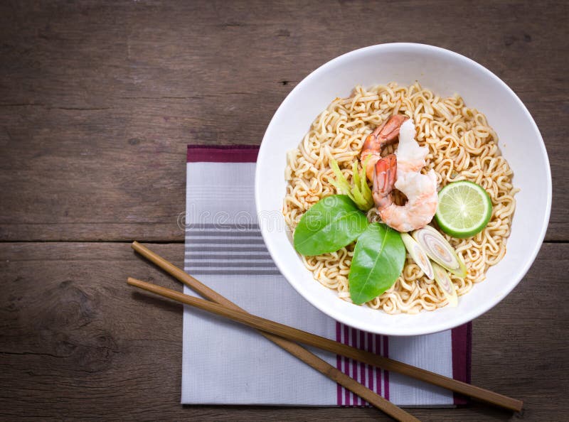 Hot and Spicy Instant Noodle. Stock Image - Image of chopsticks, fast ...