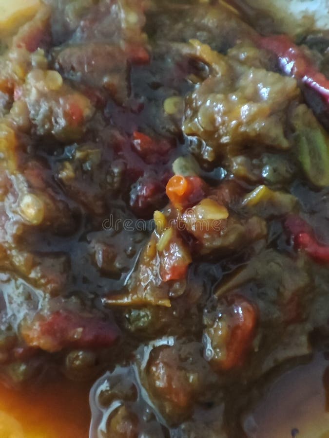 Hot Spicy and Oily Chilli Sambal Stock Photo - Image of spicy, sambal ...