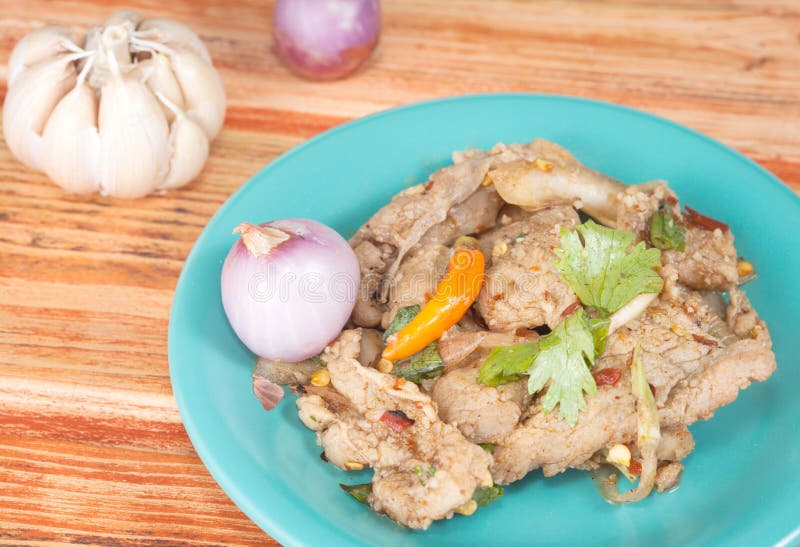 Hot and spicy pock mixing stock image. Image of dish - 61839399