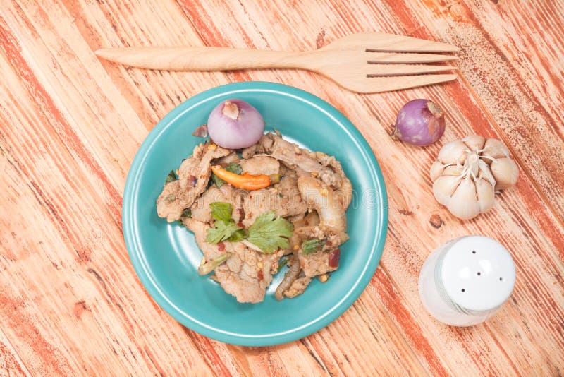 Hot and spicy pock mixing stock photo. Image of fried - 61839454