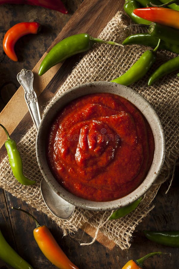 Hot Spicy Red Sriracha Sauce Stock Image - Image of chili, cooking ...