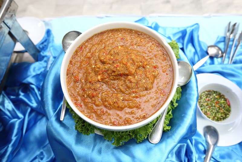 Hot Spicy Source for Vegetable Buffet Catering Stock Photo - Image of ...