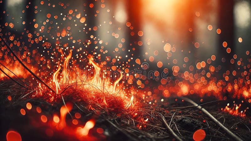 Hot Spots Glowing in the Underbrush. the Hot Spots are Bright and ...