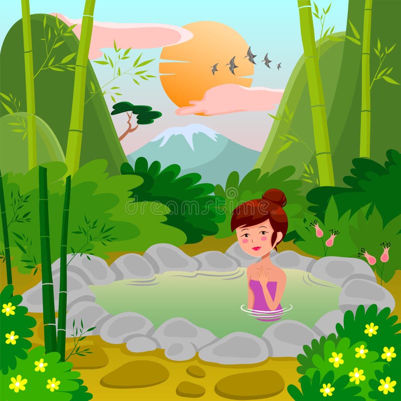 Hot spring stock vector. Illustration of background, attraction - 27197691