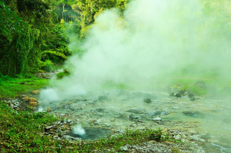 Hot spring stock photo. Image of dissolving, stone, mist - 29083974