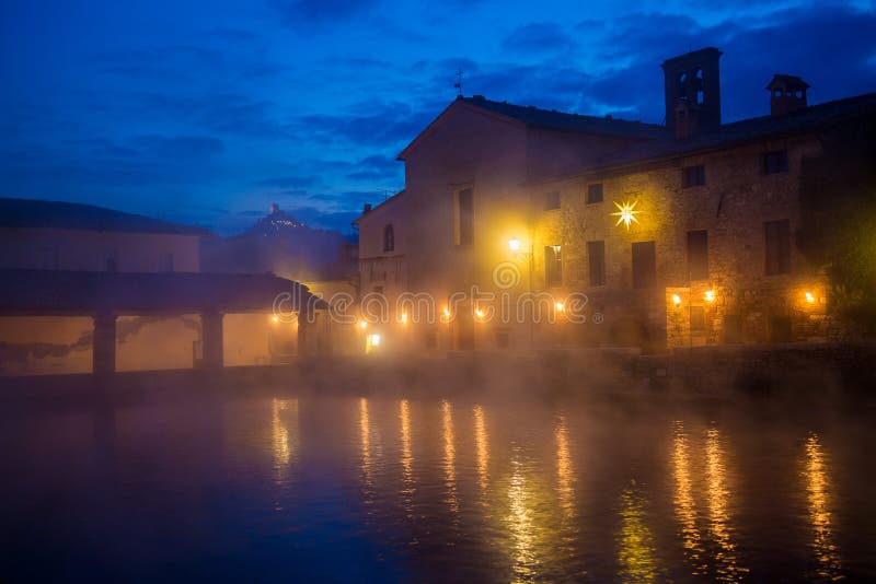 Hot Spring Baths of Hot Water Stock Image - Image of italy, relaxation ...