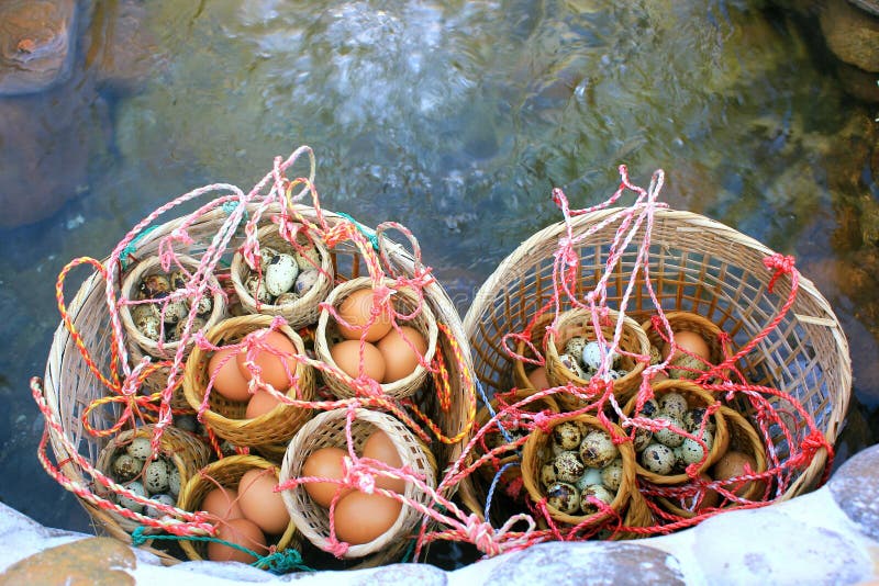 Hot spring eggs. stock photo. Image of nature, food, cook - 47577842