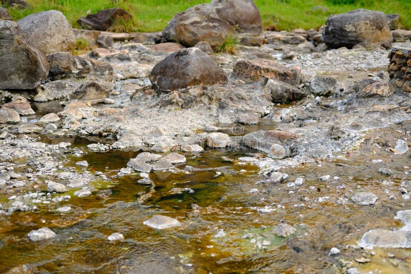 Geyser Eruption. Exploding Hot Spring Geothermal Water Stock Image ...
