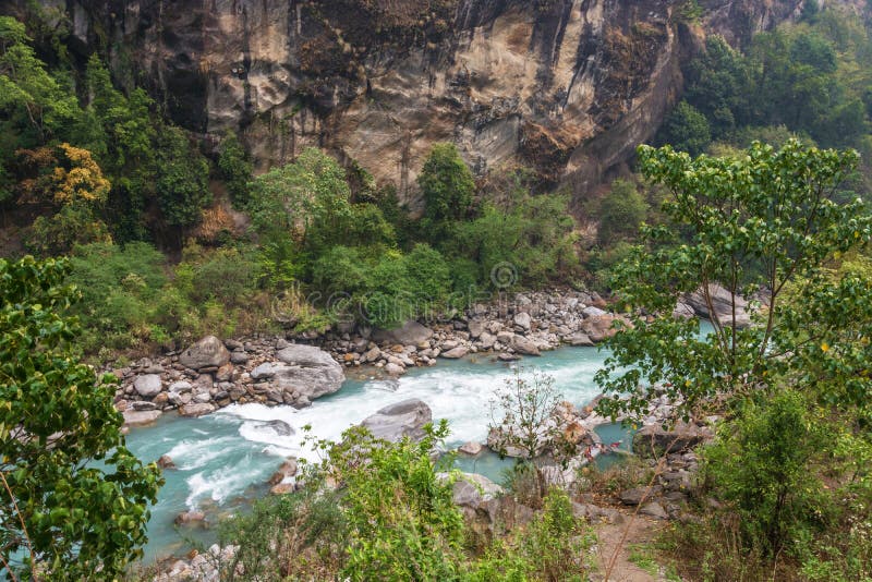 Hot Spring in the Himalayas. Stock Image - Image of nepal, landscape ...