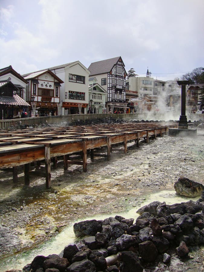 A hot spring in a park editorial stock image. Image of rain - 158576964