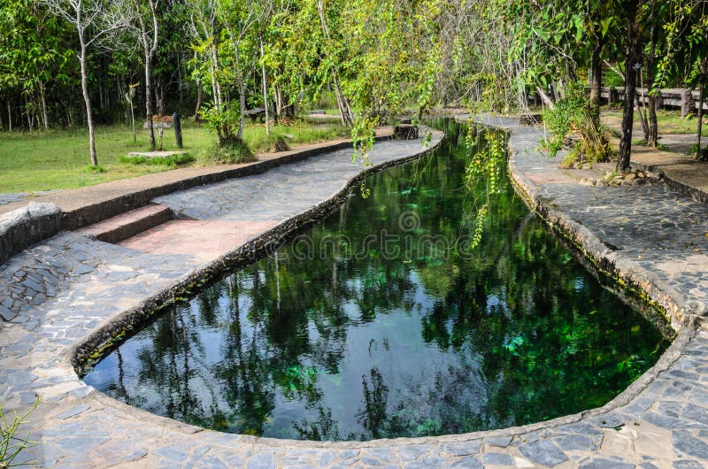 Hot spring pond stock image. Image of outside, people - 31178293