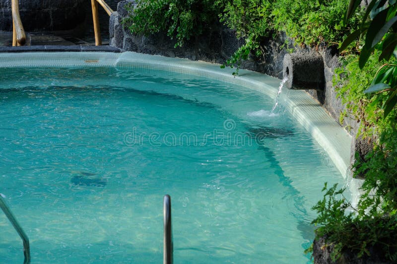 Hot Spring Pool in Italy Outdoors Stock Image - Image of holiday ...