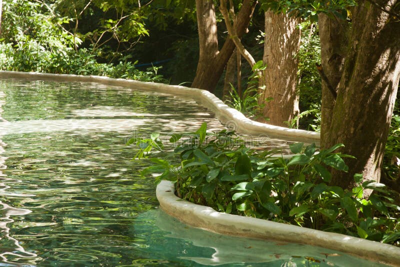 Hot Spring Pool in the Jungle of Costa Rica Stock Photo - Image of ...