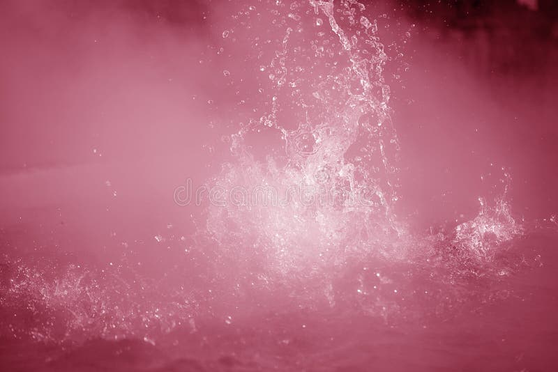 Hot Spring Water and Bubble Background Viva Magenta Color Background ...
