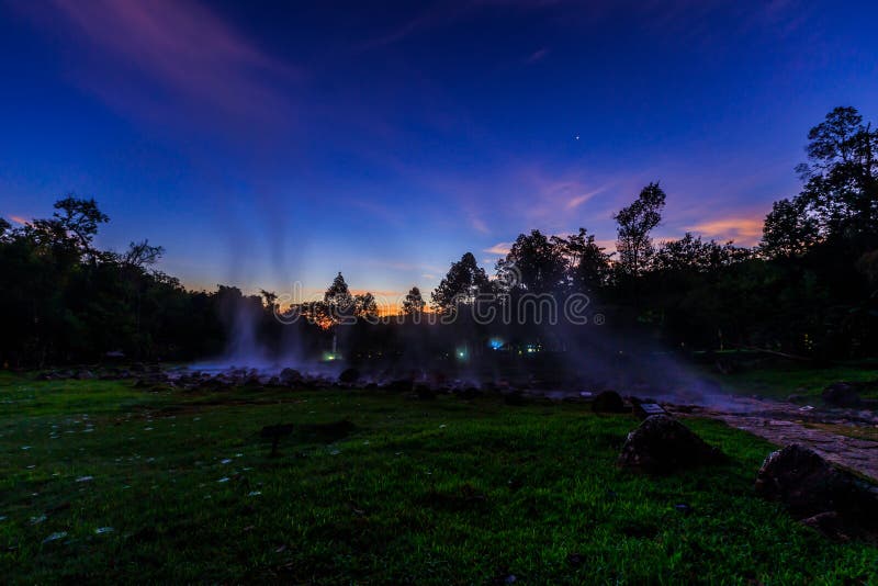 Hot spring water. stock photo. Image of decoration, landscape - 64630030