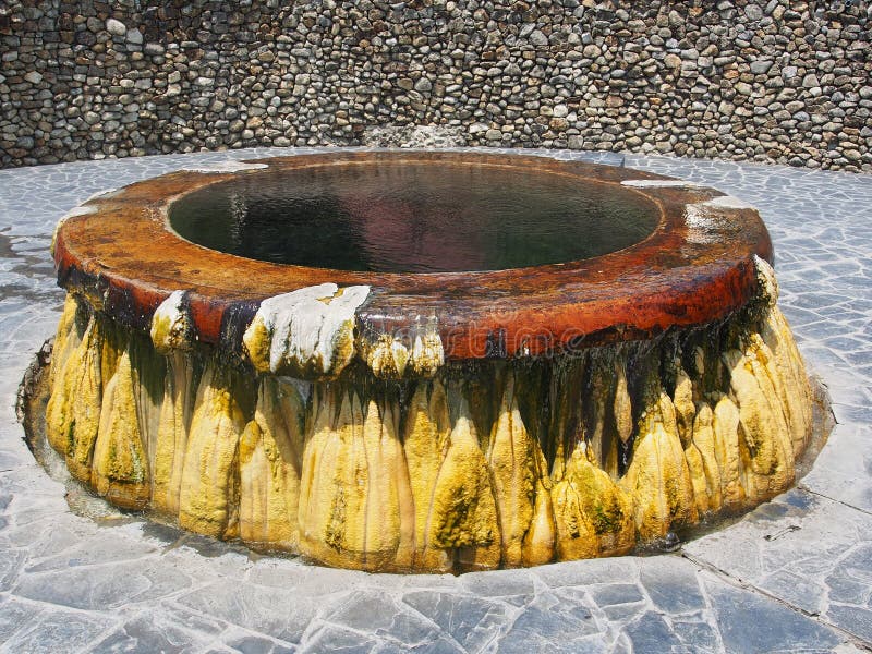 A Hot Spring Well in Thailand Stock Photo - Image of drink, wall: 52667182