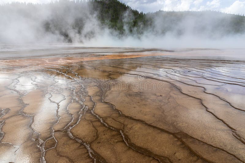 Hot Spring at Yellowstone National Park. USA. Stock Photo - Image of ...
