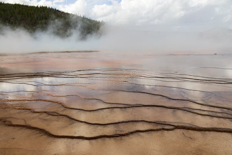 Hot Spring at Yellowstone National Park. USA. Stock Image - Image of ...