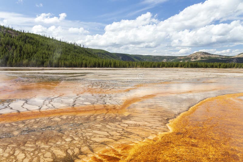 Hot Spring at Yellowstone National Park. USA. Stock Image - Image of ...